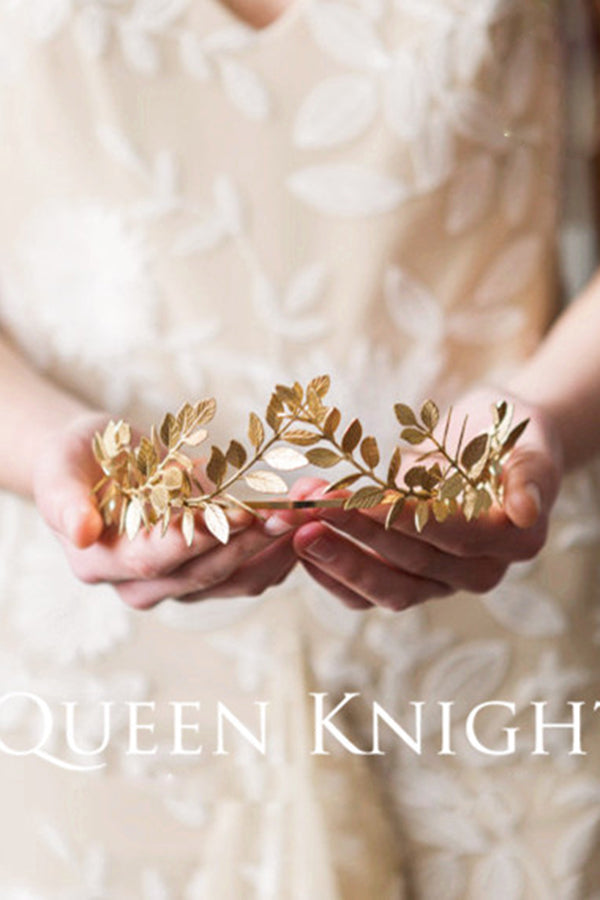 Western Style Vintage Handmade Laurel Olive Gold Hair Hoop Crown-86027 ...