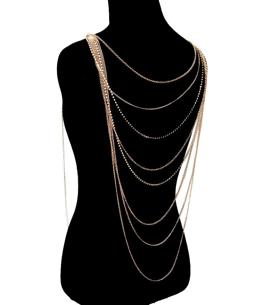 Metal Body Chain Color-Clear – DorrisDress